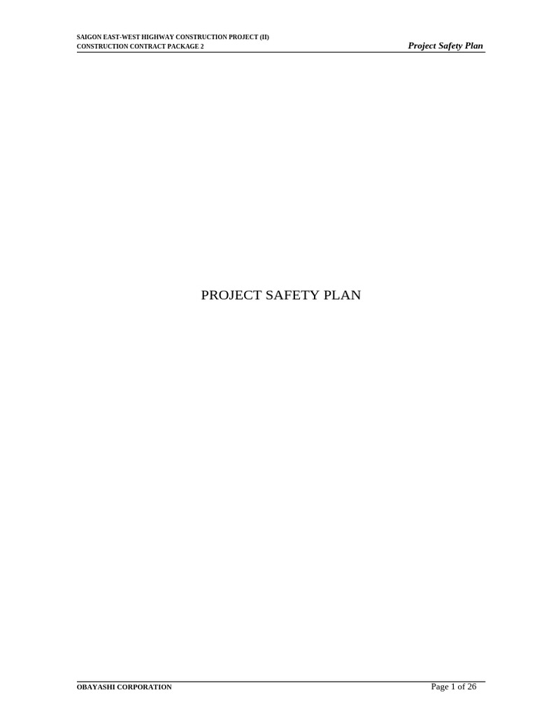 Project Safety Plan (final) | PDF | Personal Protective Equipment | Safety