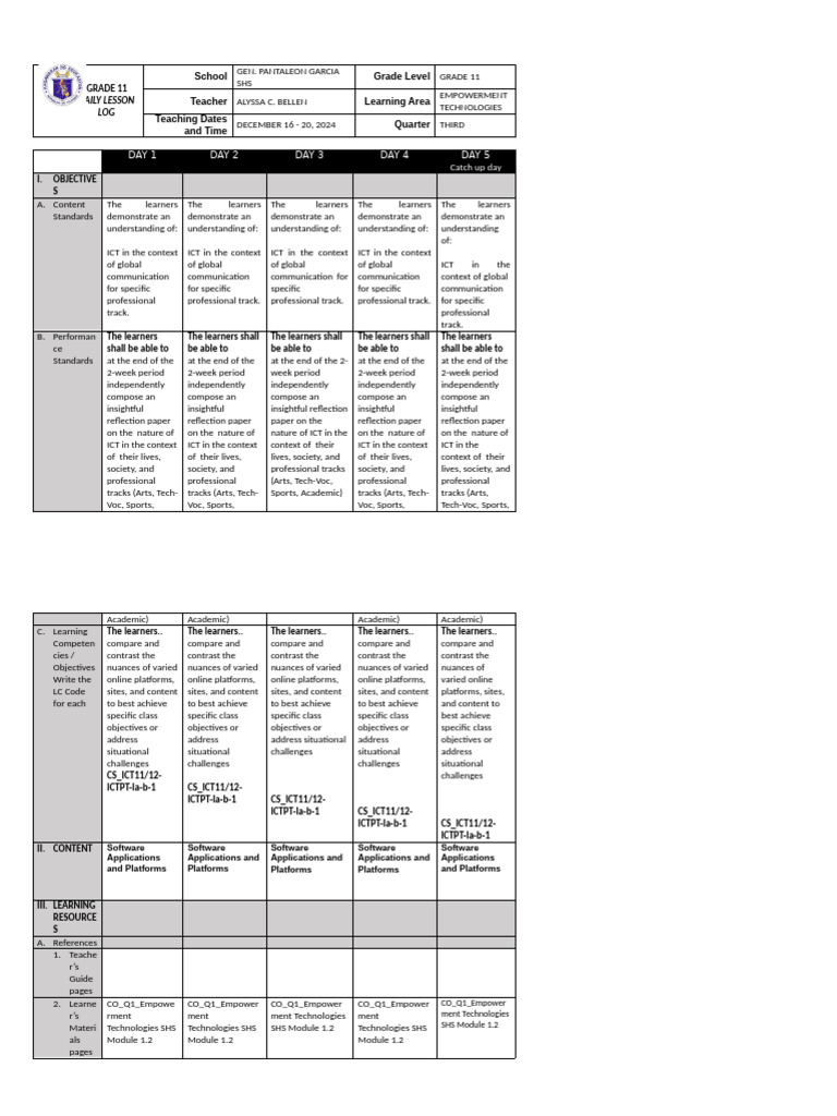 DLL_EMTECH_week2dec16-20 | PDF | Educational Technology | Behavior Modification