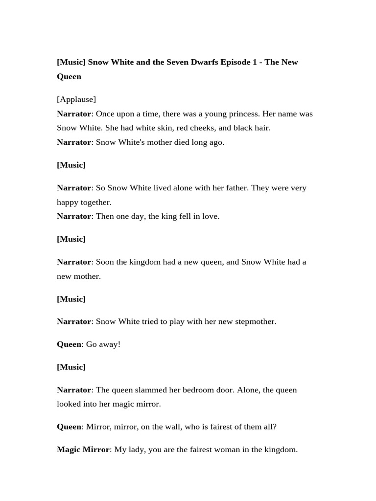 Formatted Updated Snow White | PDF | Snow White