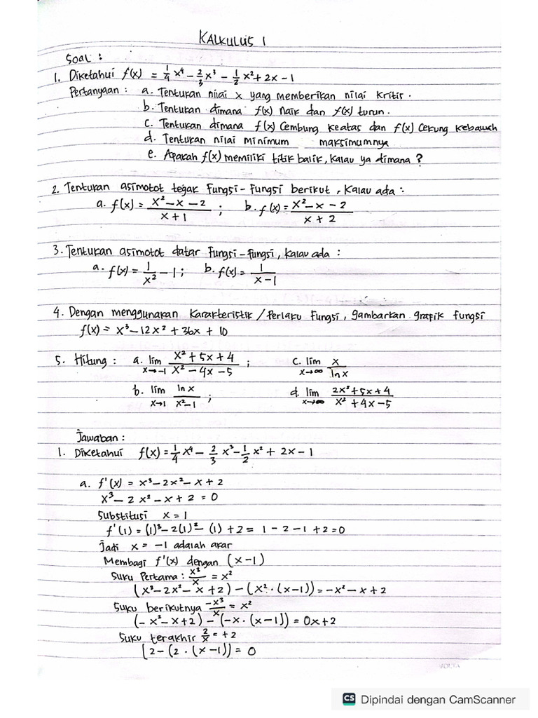 Tugas 3 Tuton Kalkulus I | PDF