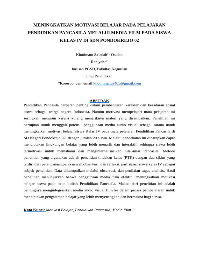 Khotimatu Sa'adah (Karya Ilmiah Tugas 3) | PDF