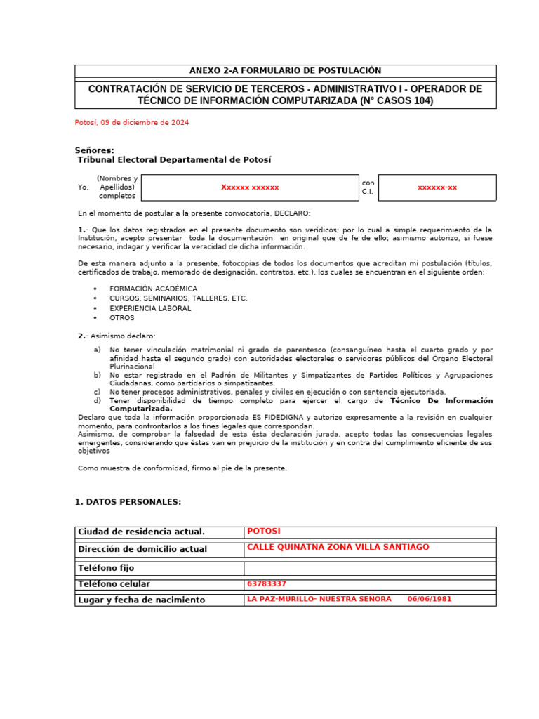 Formulario 2a 2B | PDF | Judicaturas | Gobierno