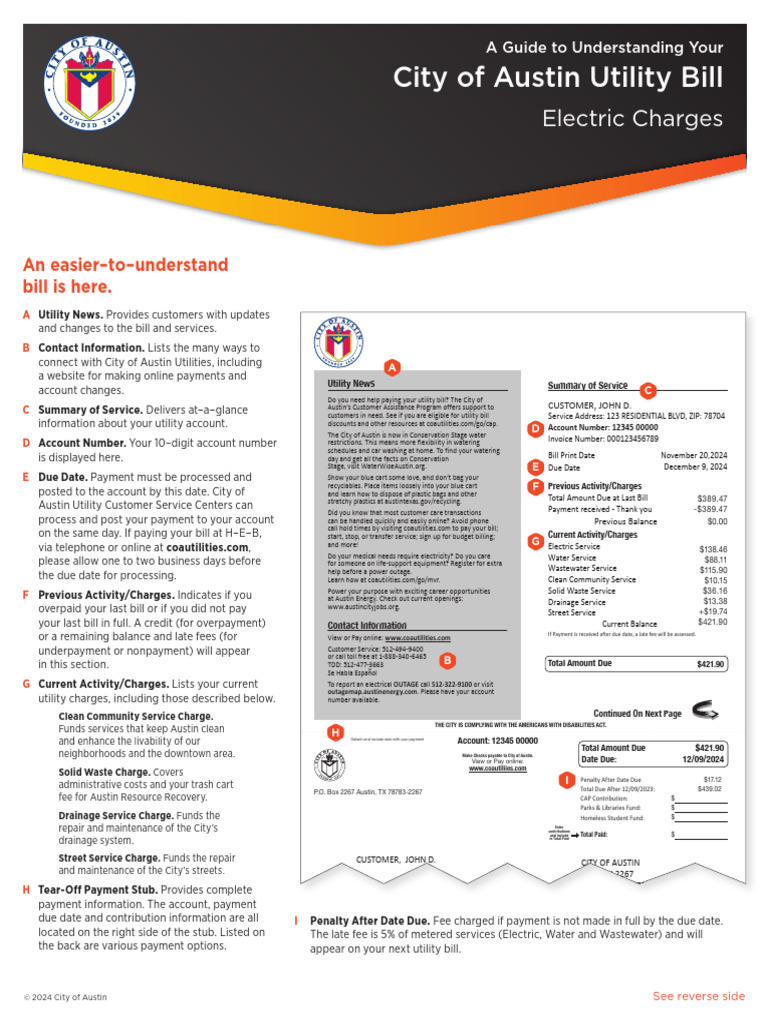 Understanding Your Bill Electric Nov2024 | PDF