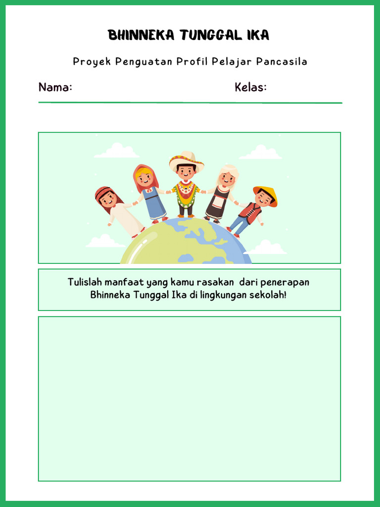 Lembar Kerja P5 Bhinneka Tunggal Ika | PDF