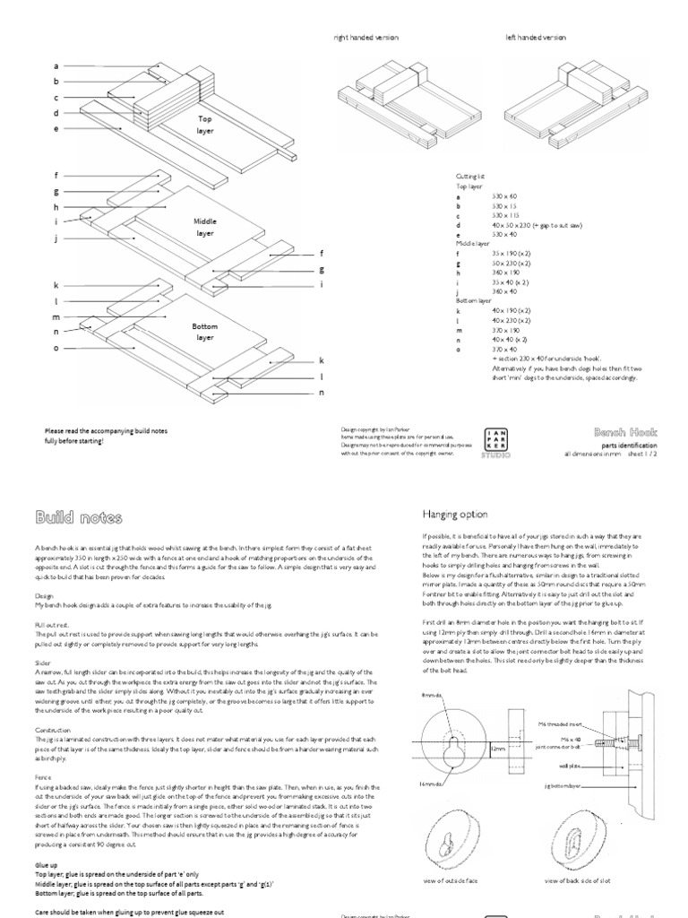 Bench Hook | PDF | Screw | Manufactured Goods