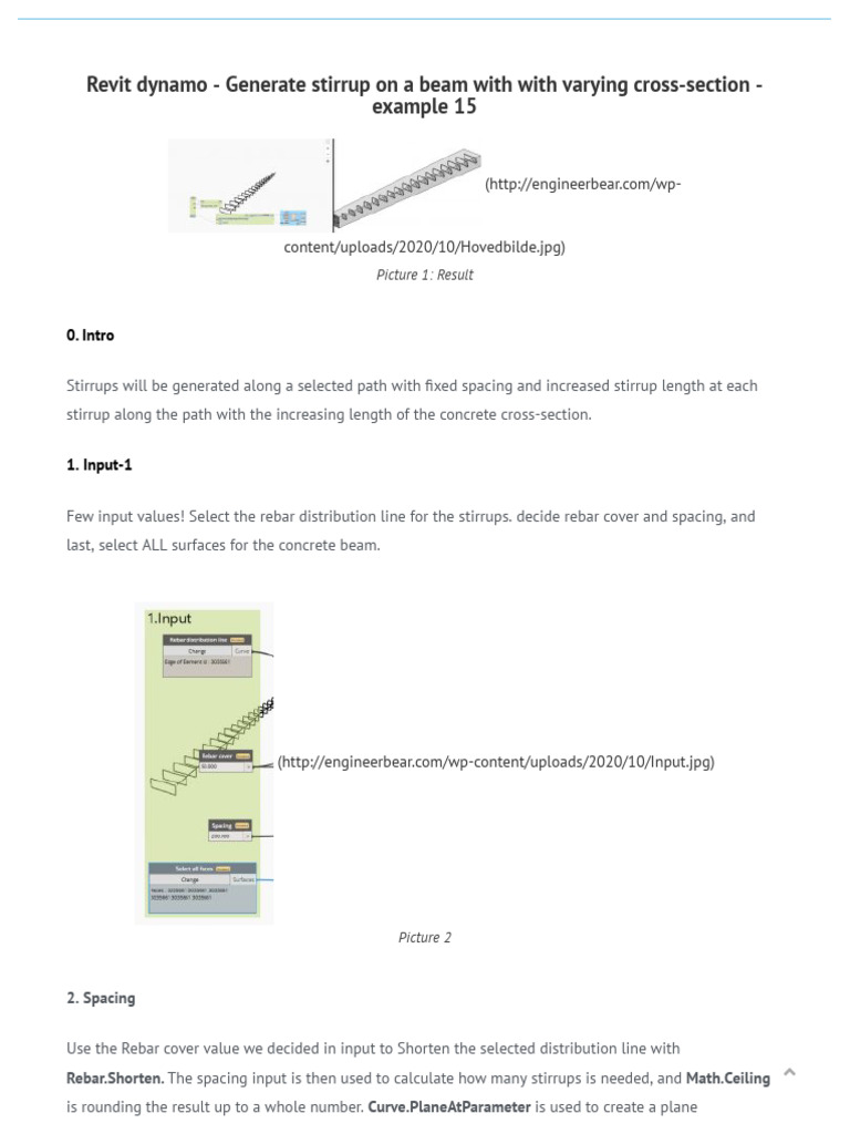 Rebar for Varying cross-section beams | PDF | Length | Geometry