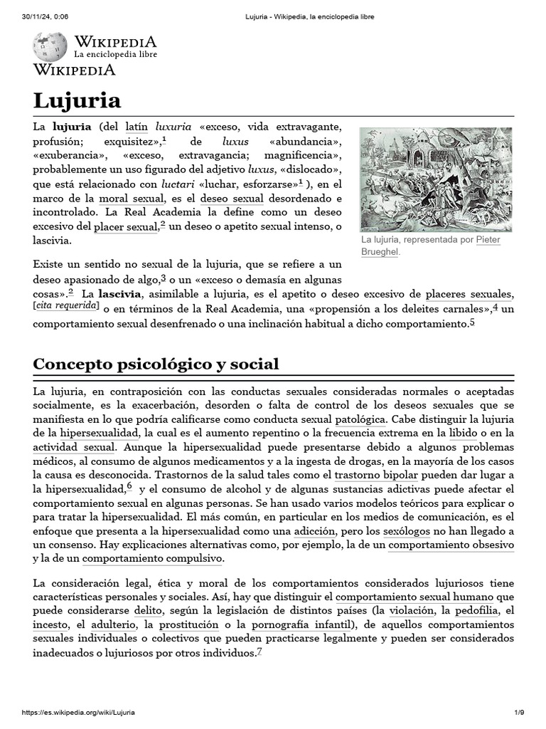 Lujuria: Definición y Contexto Social | PDF | Lujuria | Sexualidad