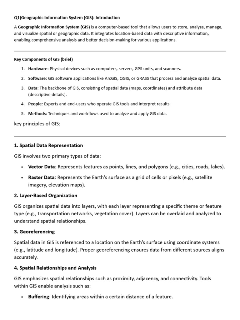 unit3 | PDF | Geographic Information System | Spatial Analysis