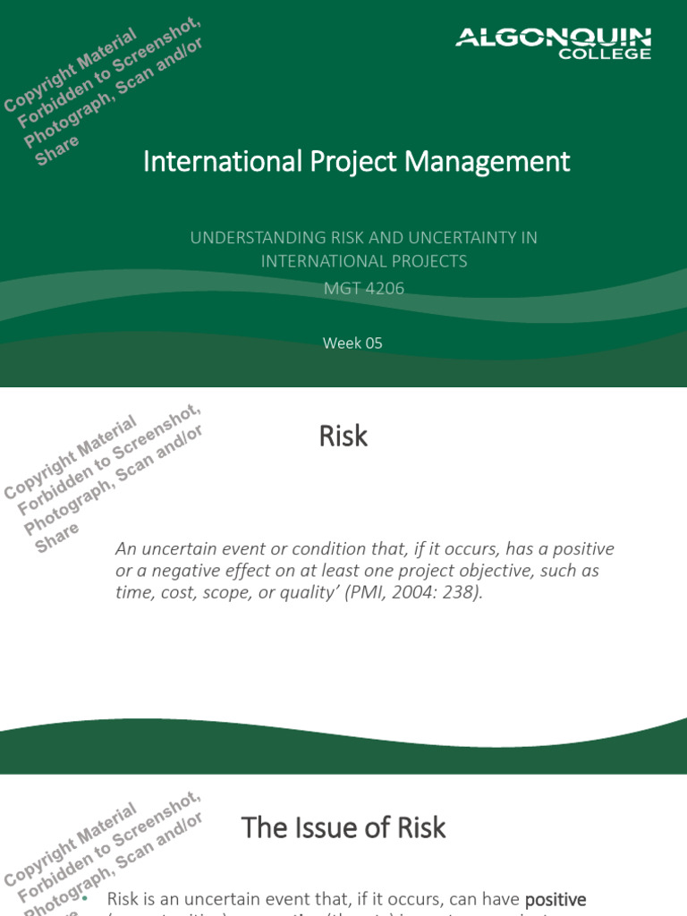 05 Week 05 Notes | PDF | Risk | Risk Management