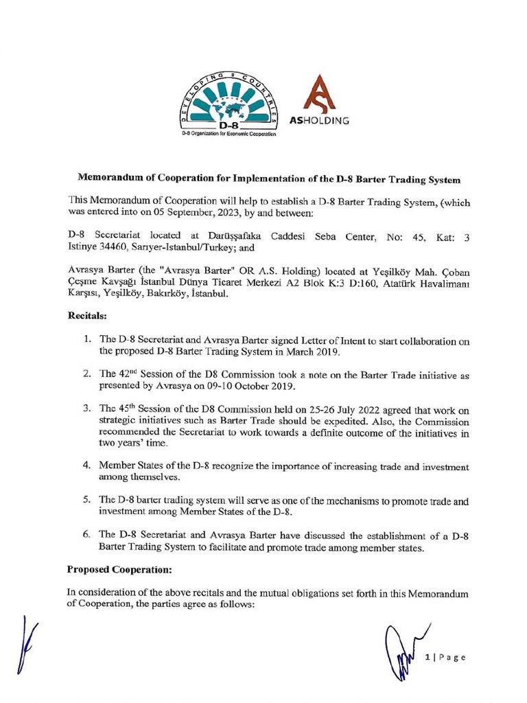 MoC With AS Holding | PDF