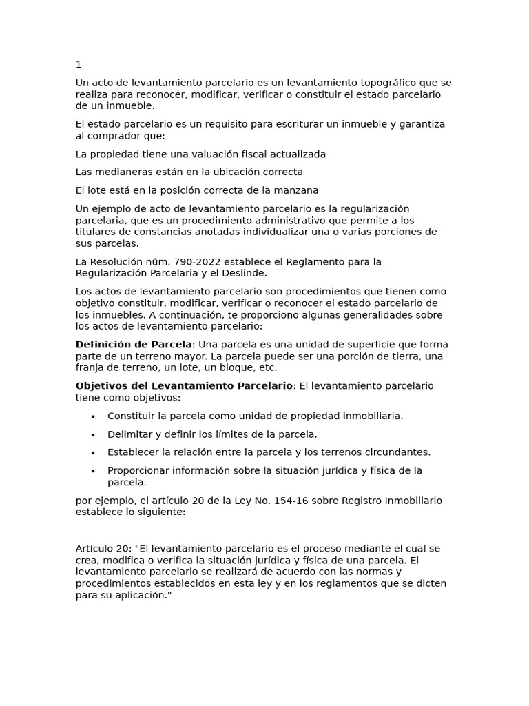 Definición de Parcela | PDF | Propiedad | Regulación