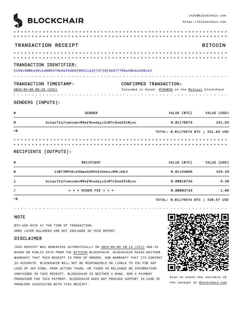 Transaction Receipt Bitcoin | PDF | Bitcoin | Computing