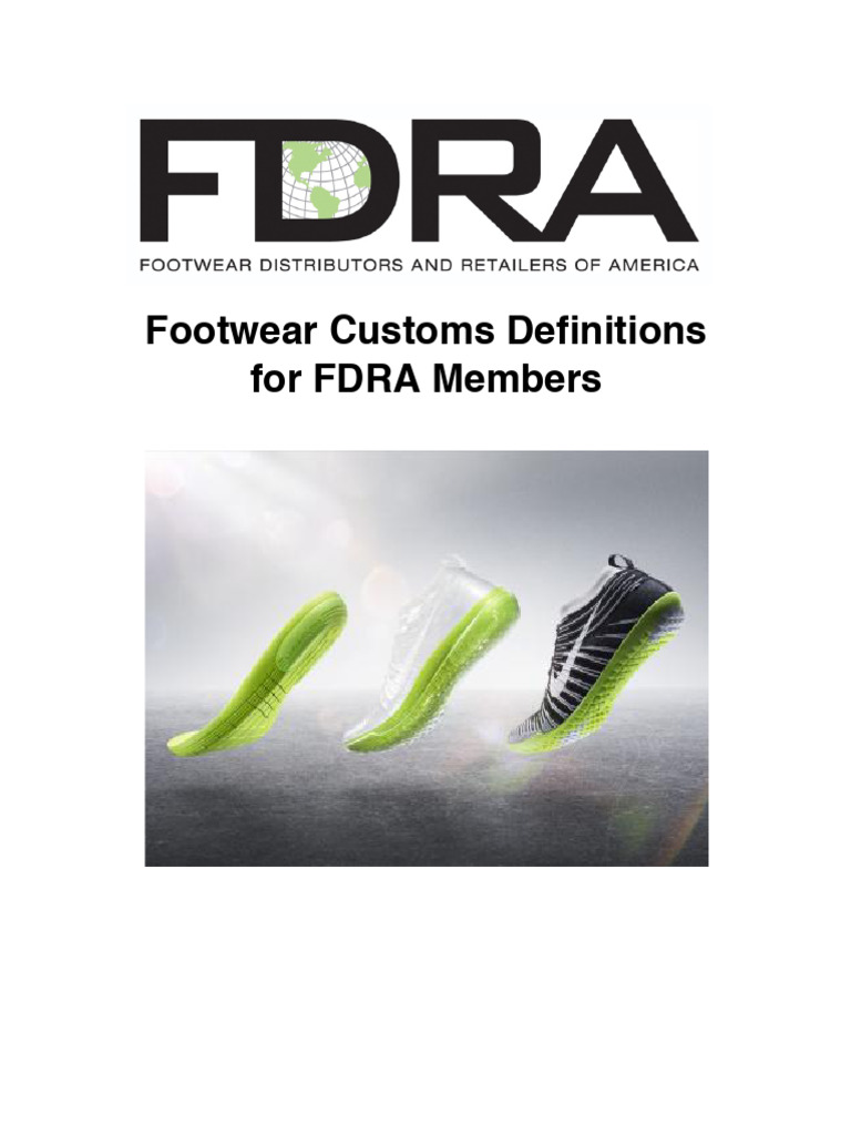 Customs-Footwear-Definitions-Document- | PDF | Shoe | Boot