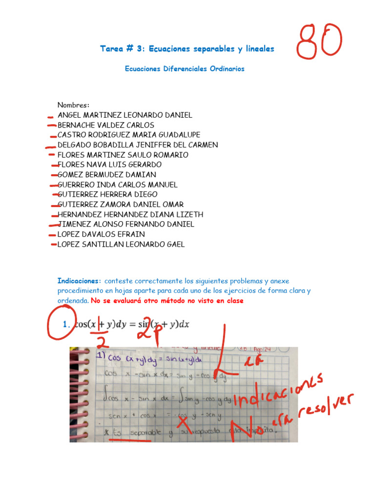Tarea # 3 EDO MEC (ROJO) (R) | PDF