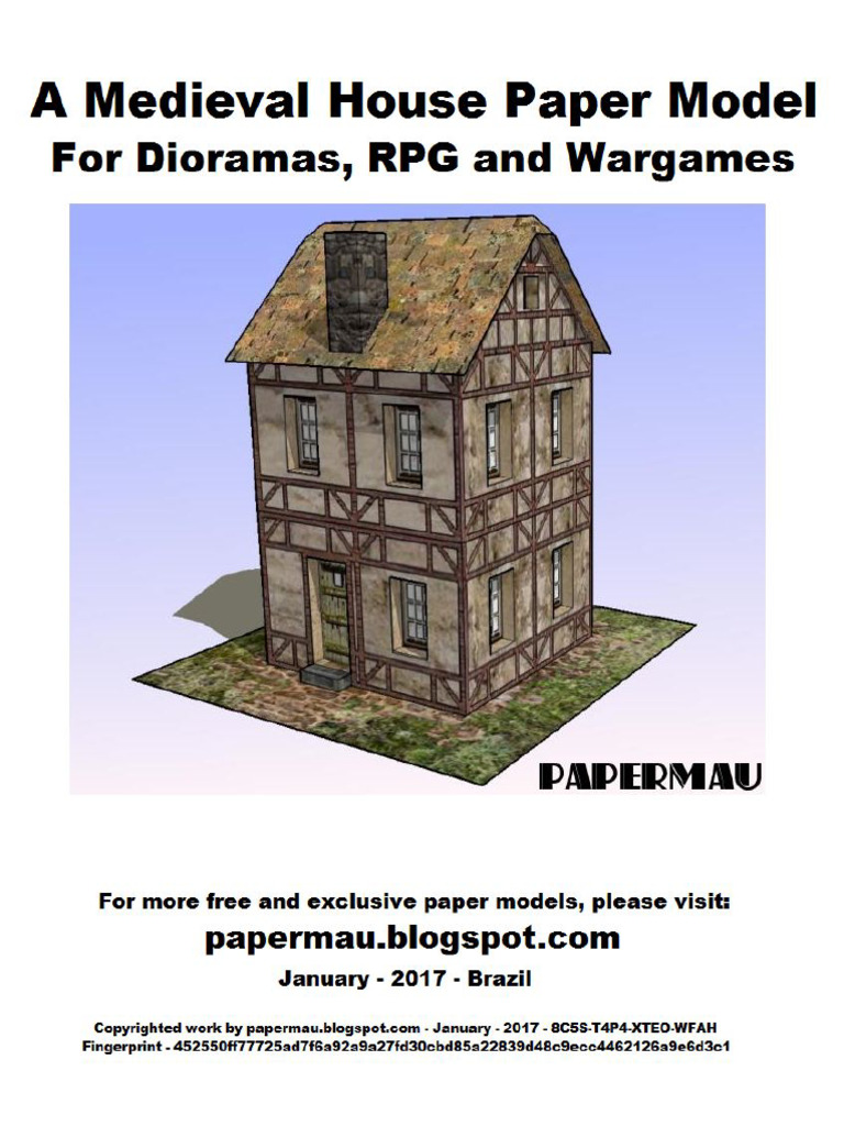 More One Medieval House Paper Model by Papermau 2017 | PDF
