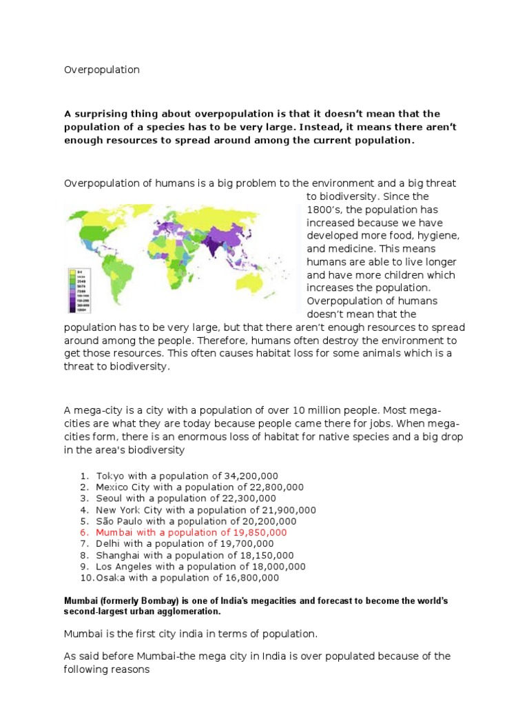 Mumbai's Overpopulation Crisis Explained | PDF | Human Overpopulation ...