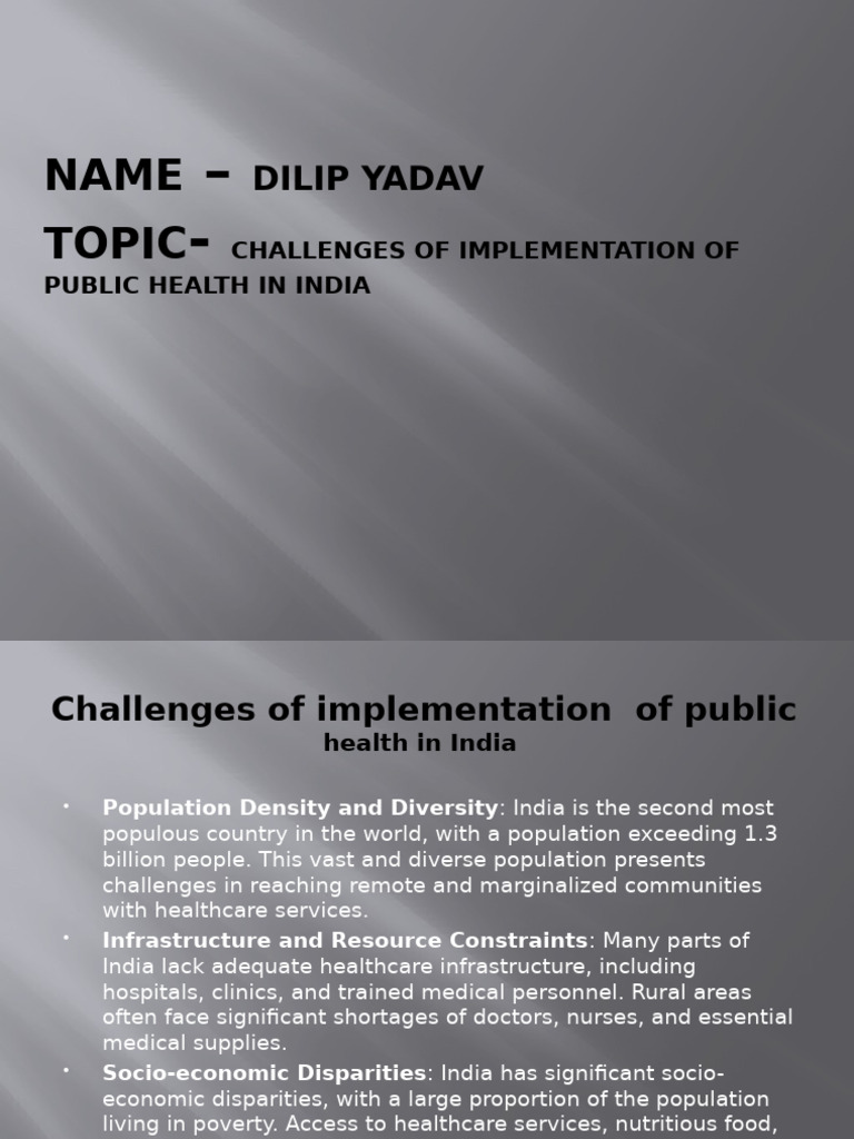 dilip presentation | PDF | Health Care | Non Communicable Disease