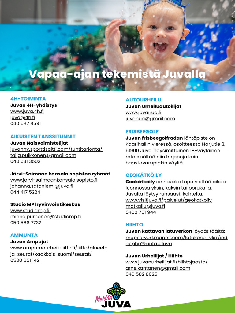 Vapaa-Ajan Tekemistä Juvalla | PDF