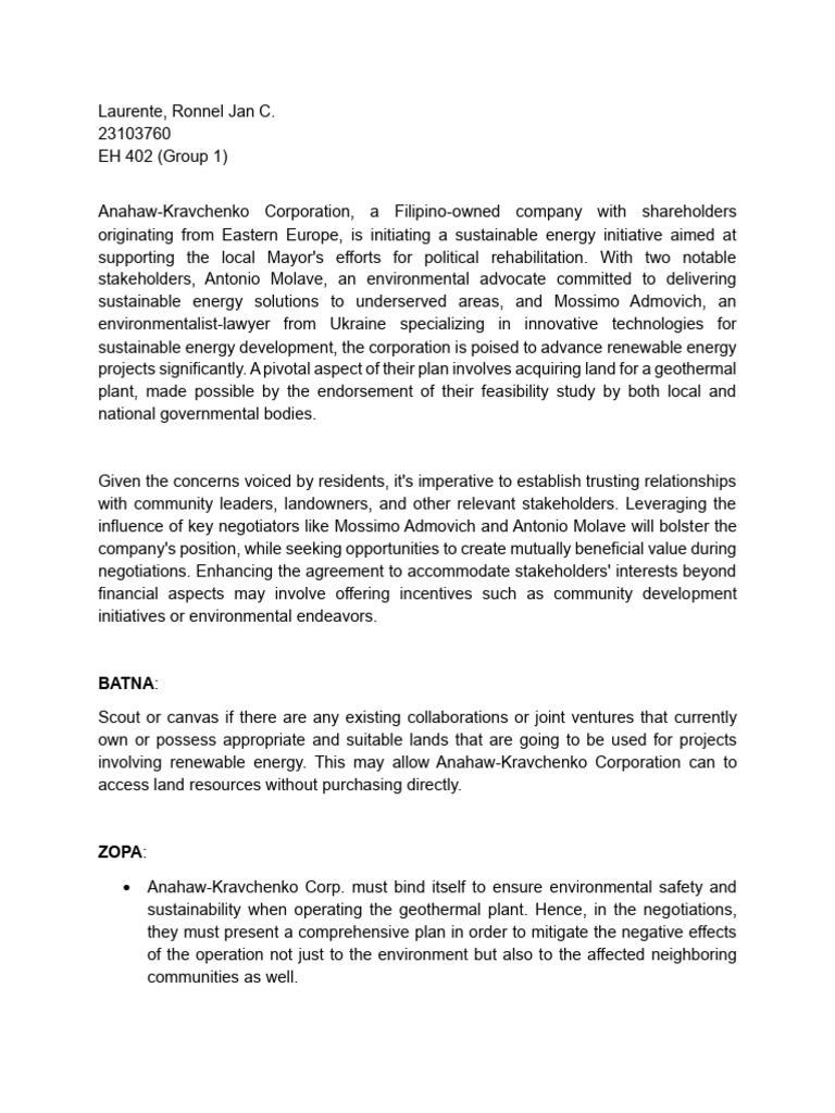 The Alamantiyan Forest Negotiation Framework - Ronnel Laurente | PDF