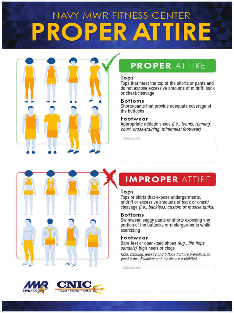 MWR Fitness Proper Attire PSTR 24x36 03 PQ | PDF
