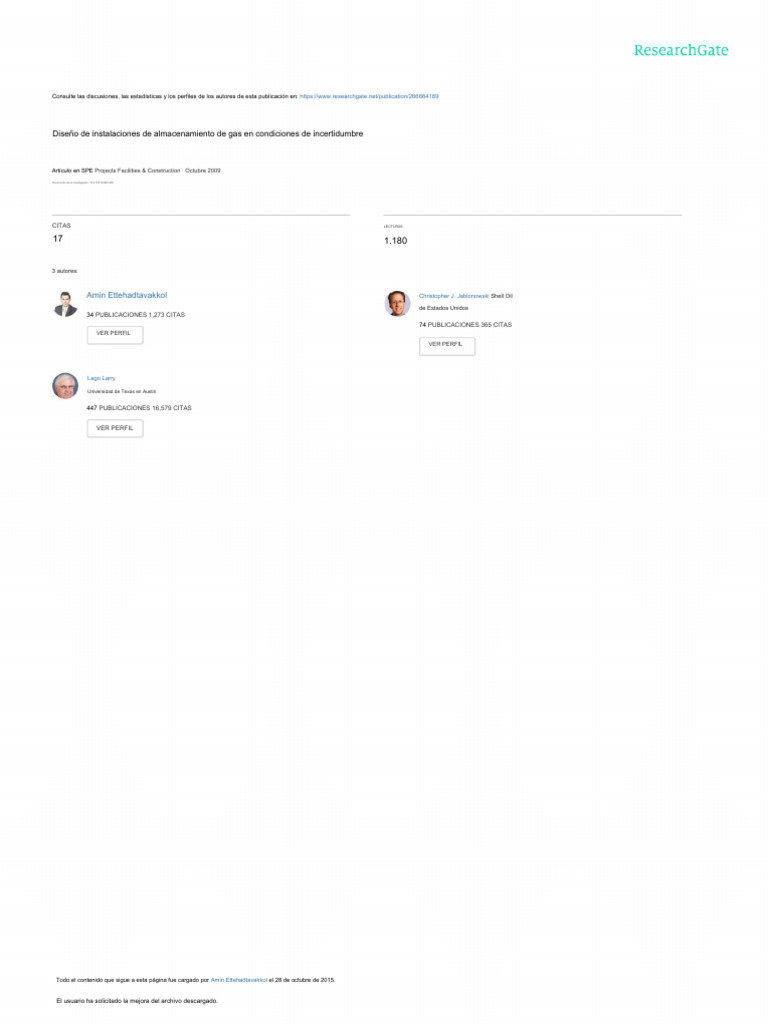 SPE 123987 Español | PDF | Optimización Matemática | Incertidumbre
