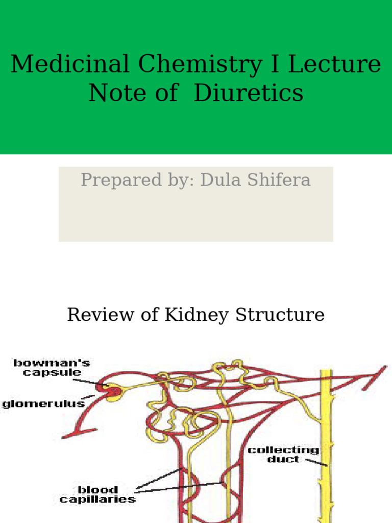 Diuretics in Medicinal Chemistry Overview | PDF