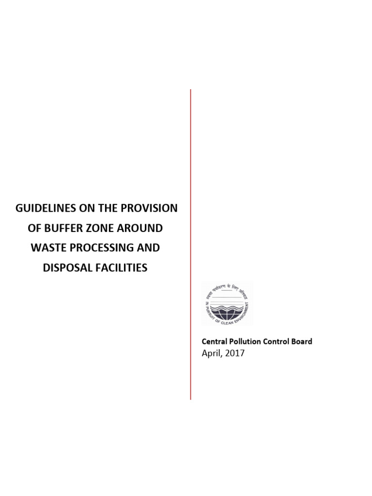 SWM Final Guidelines On Buffer Zone | PDF | Waste Management | Waste