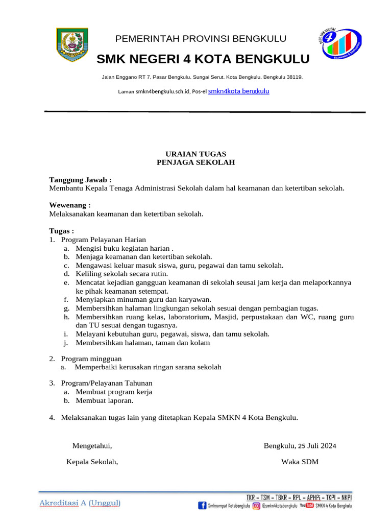 PENJAGA SEKOLAH | PDF