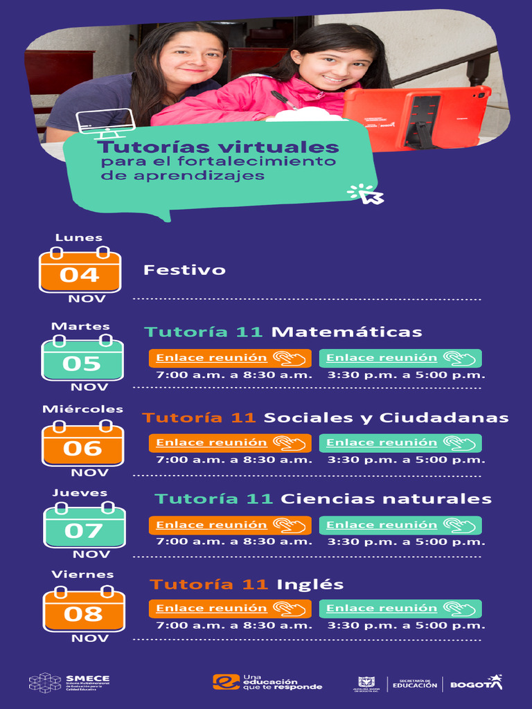 Semana 11. Tutorías Virtuales 5 Al 8 de Noviembre | PDF