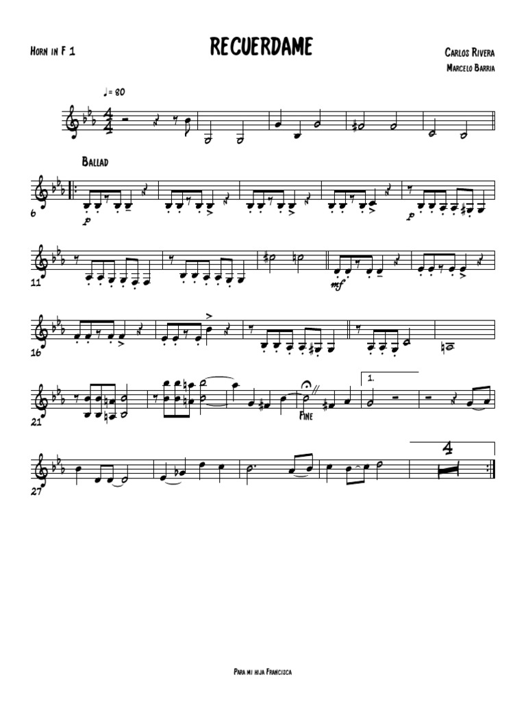 Recuerdame Corno 2 | PDF