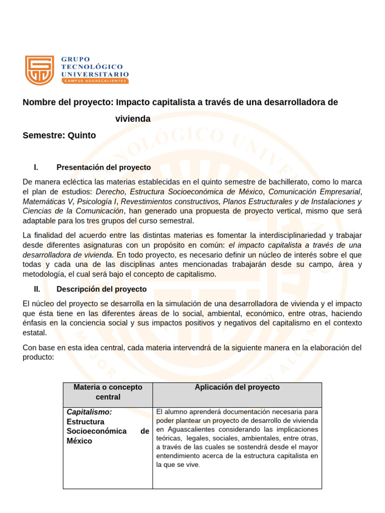 Proyecto - Vertical - Plan - 2018 Quinto Semestre | PDF | Capitalismo | Comunicación