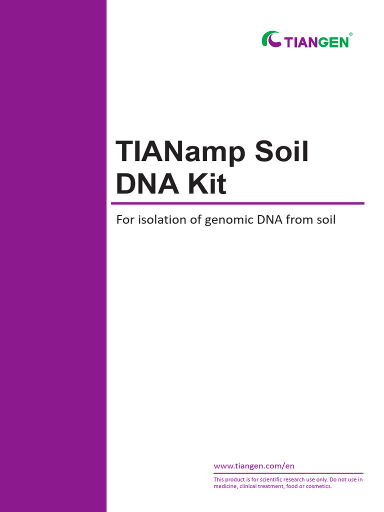 DP336-TIANamp Soil DNA Kit-181121 | PDF | Precipitation (Chemistry) | Soil