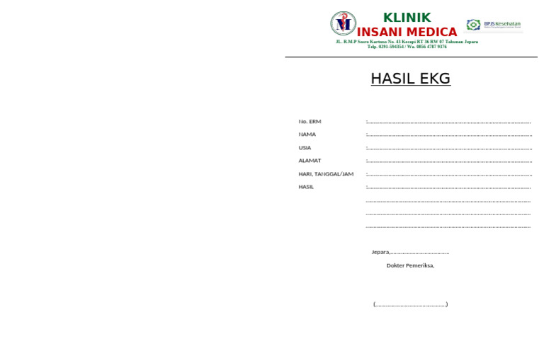 Cover Hasil Ekg f4 | PDF