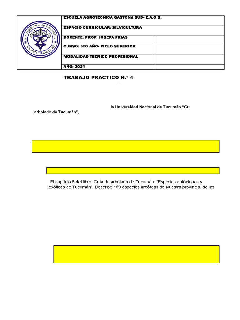 TRAB PRACT Nº4-SILVICULTURA.-2024 | PDF