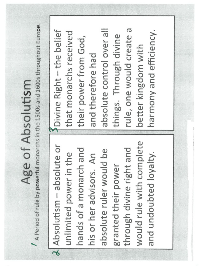 Absolutism Gallery Walk | PDF