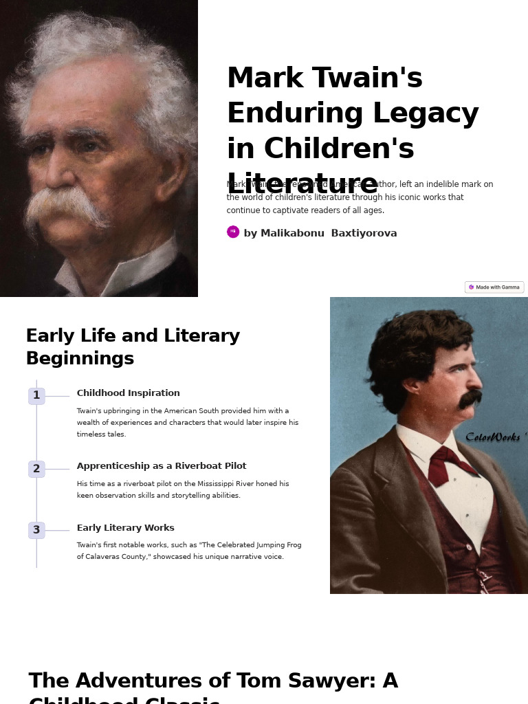 Mark Twains Enduring Legacy in Childrens Literature | PDF | Mark Twain ...