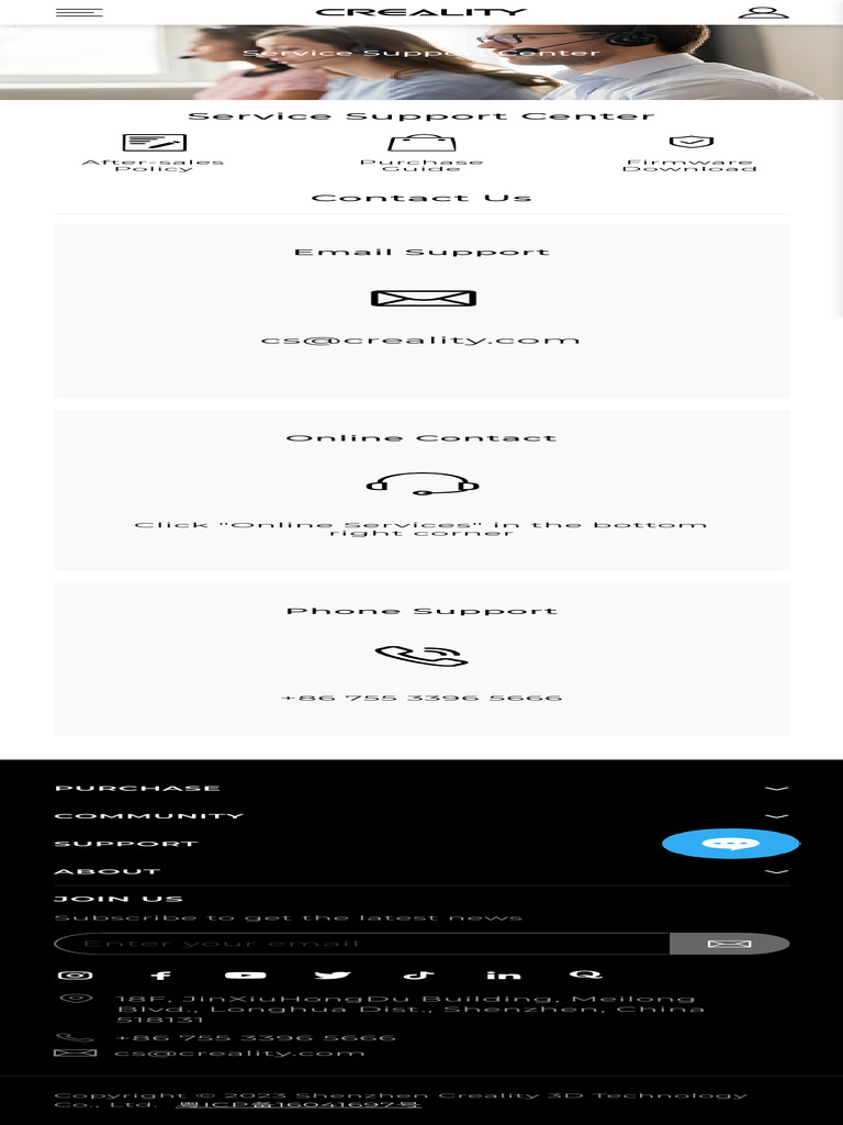 Service Center-Creality 3D Printer | PDF