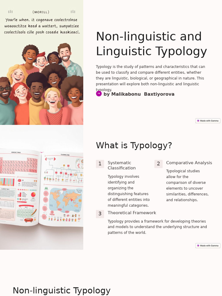 Understanding Typology: Linguistic & Non-Linguistic | PDF | Word ...