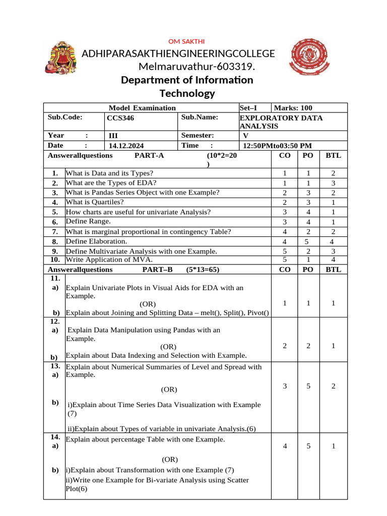 EDA MODEL | PDF | Applied Mathematics | Statistical Analysis