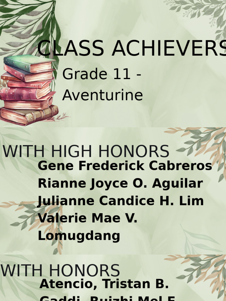 Class Achievers 1st Sem | PDF