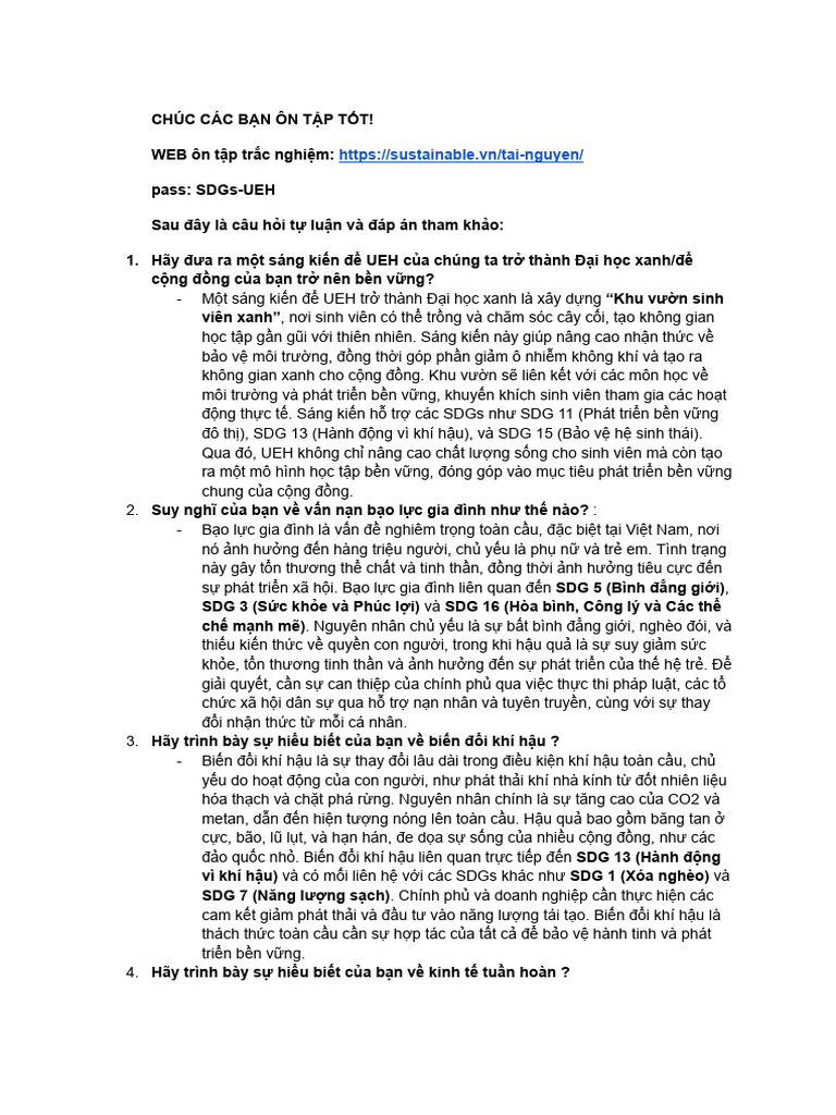 Tự luận KTHP PTBV | PDF