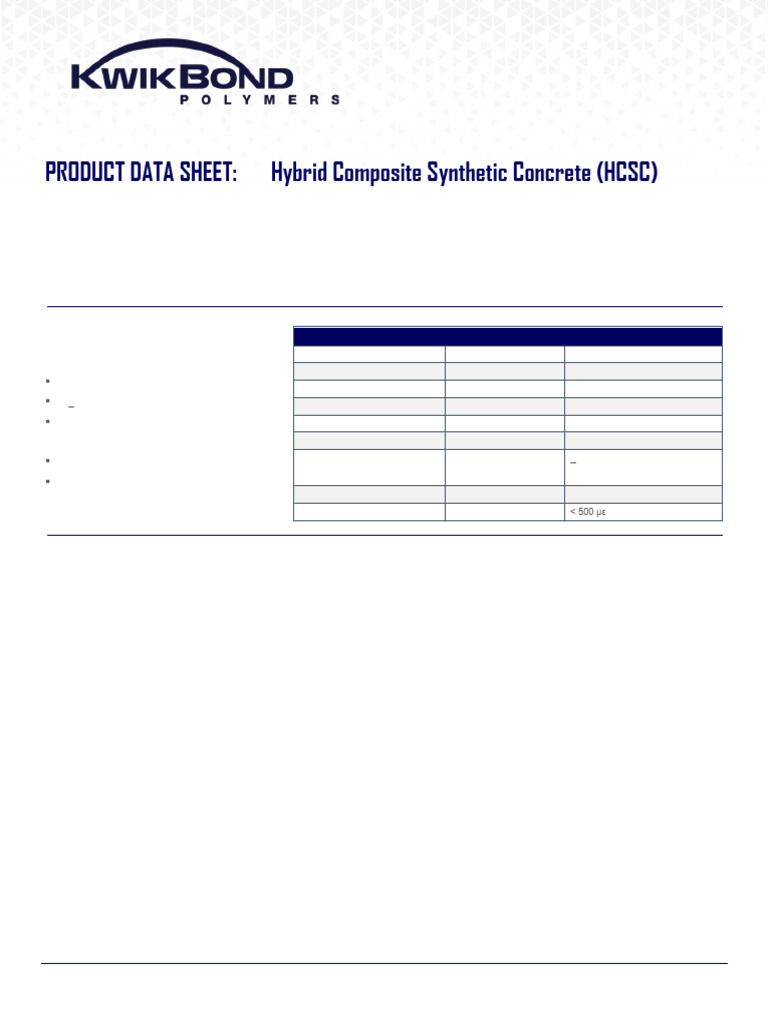 KBP - PDS - HCSC - 01252024 v.2 | PDF | Concrete | Composite Material