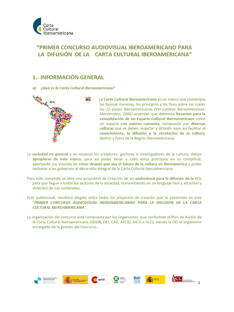 1 Bases Carta Cultural | PDF | Propiedad intelectual | Póliza de seguros