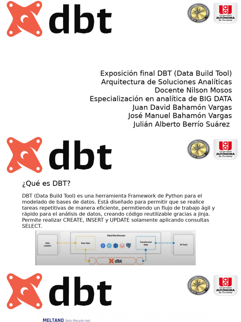 DBT | PDF | SQL | Archivo de computadora