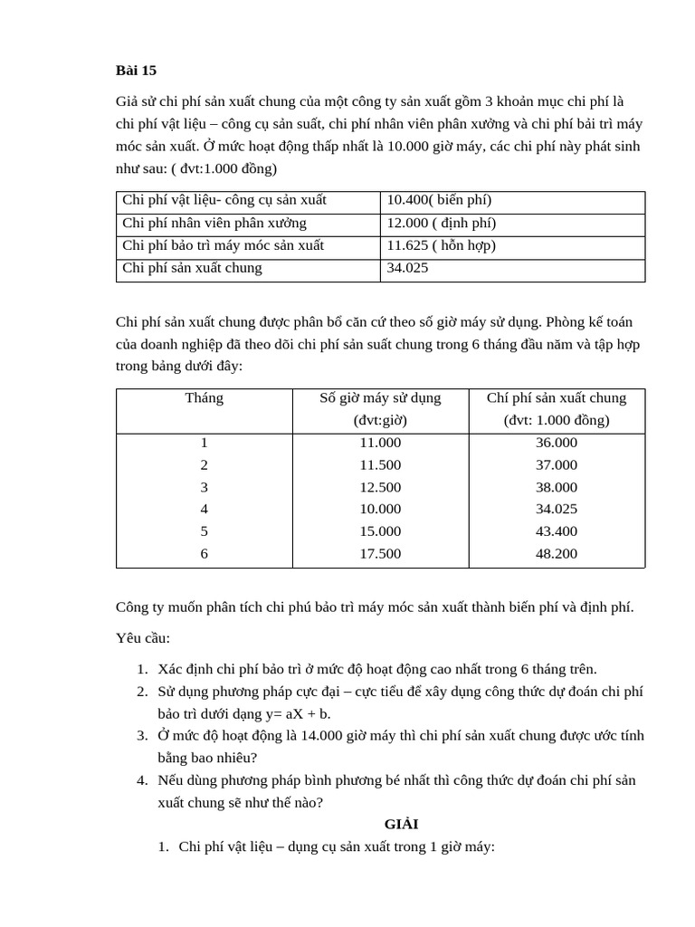 Bài 15 Chương 1 Môn KTCP | PDF