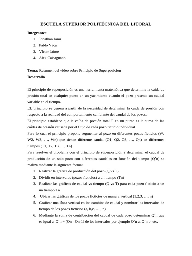 Tarea Principio de superposición | PDF | Matemáticas Aplicadas | Matemáticas