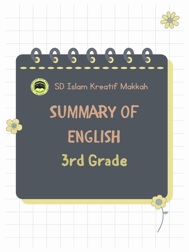 Summary of English For Grade 3 | PDF