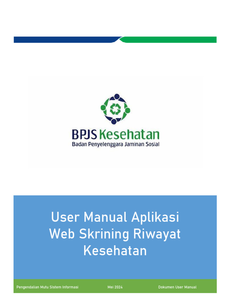 User Manual Web Skrining Riwayat Kesehatan | PDF