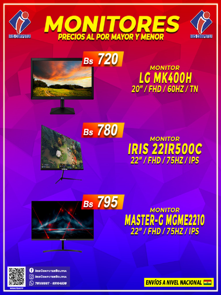 14-12-23 - Catálogo de Monitores - Iris Computer | PDF