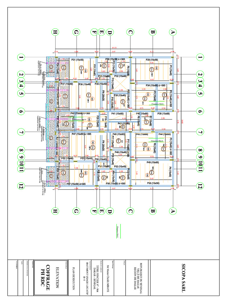 Coffrage PH RDC | PDF